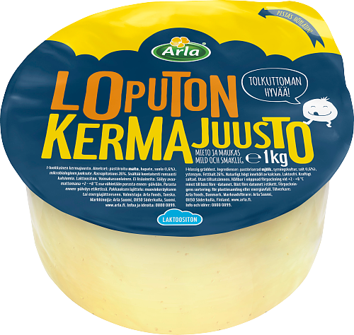 Arla Tolkuttomat Juustot Loputon Kermajuusto 1 kg