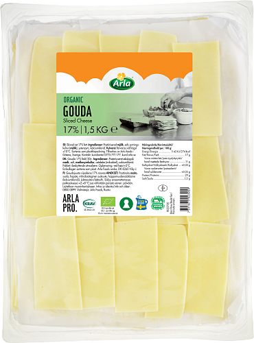 Arla Pro Arla Pro Luomu Gouda viipale 17 % 1,5kg 1500 g