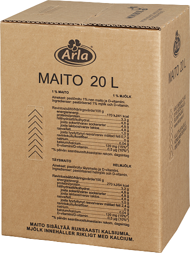 Arla® Food Service Arla novobox 20L rasvaton maito Suomi 20 l